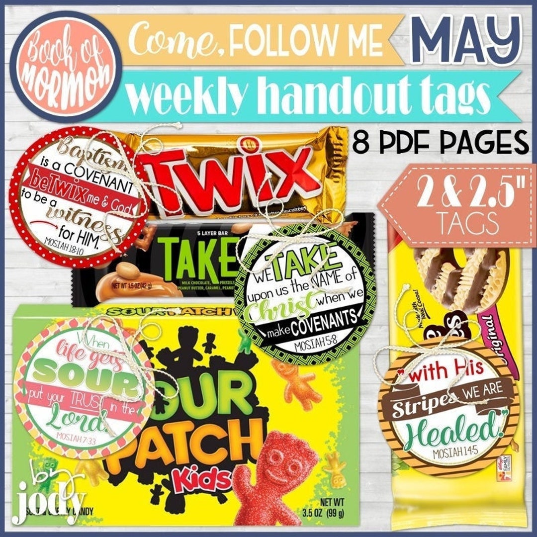 Book of Mormon Favor and Gift Tags, Come Follow Me Gift Tags for MAY ...