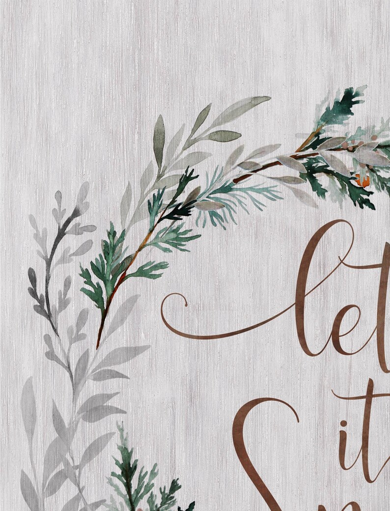 Farmhouse Winter Art, Farmhouse Decor, Let It Snow, Winter Printable ...