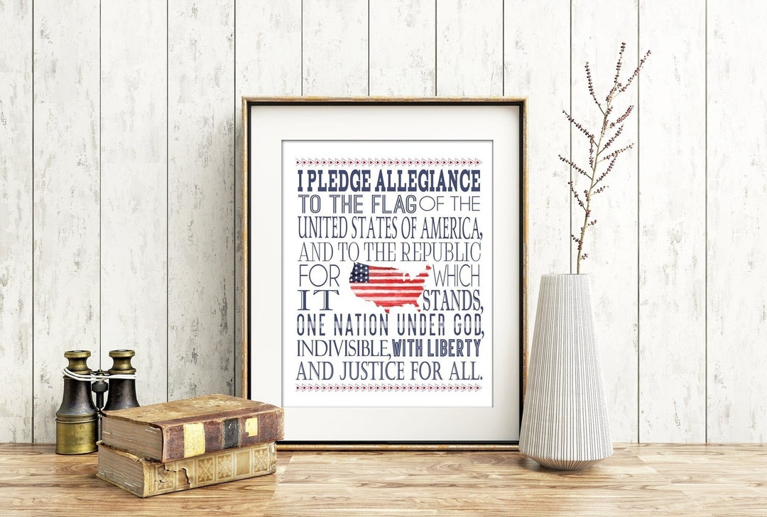 The Pledge of Allegiance Printable, Digital Printable - Etsy