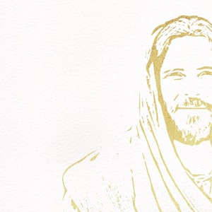 Jesus Christ Gold Foil Digital Printable Art, Jesus Art, Jesus Print - Etsy