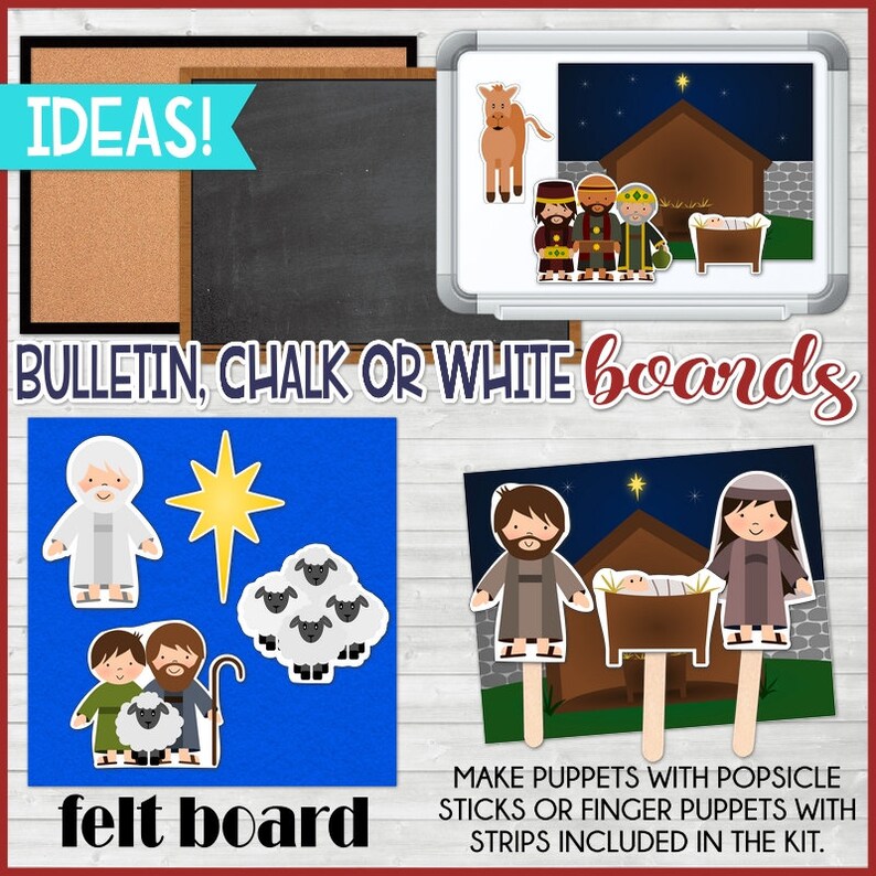 Christmas Storyboard and Activity Kit, Printable, the Birth of Jesus ...