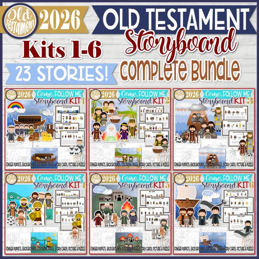 Old Testament Storyboard Complete BUNDLE, Come Follow Me 2026 - Etsy