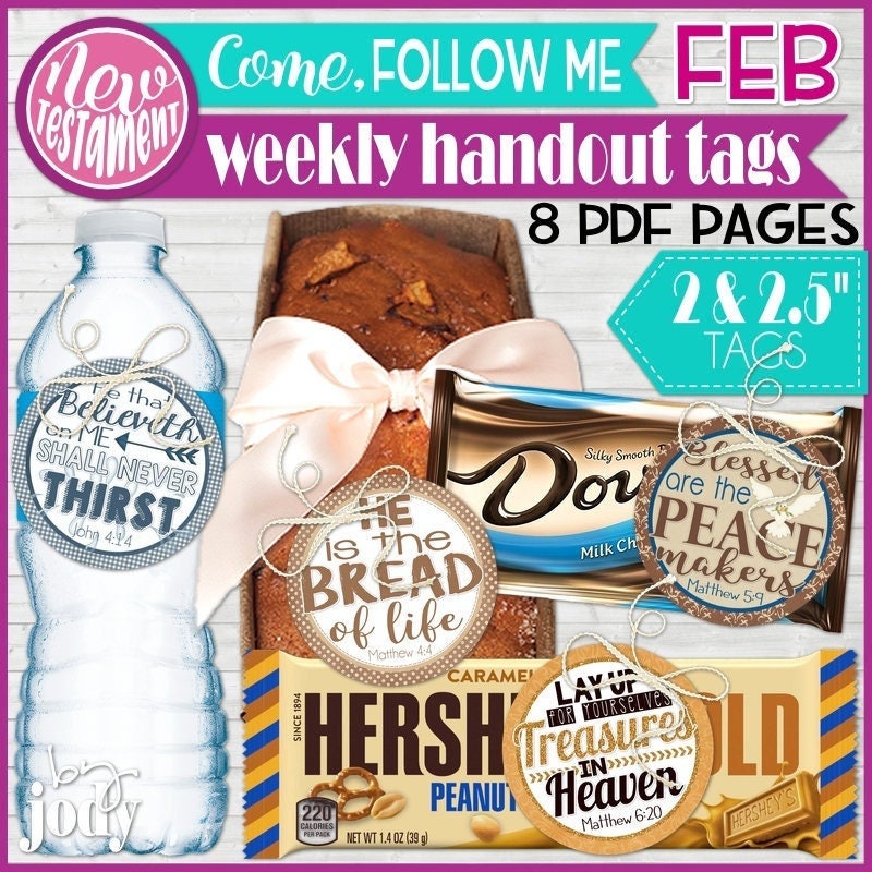 New Testament Favor and Gift Tags, Come Follow Me Gift Tags for ...