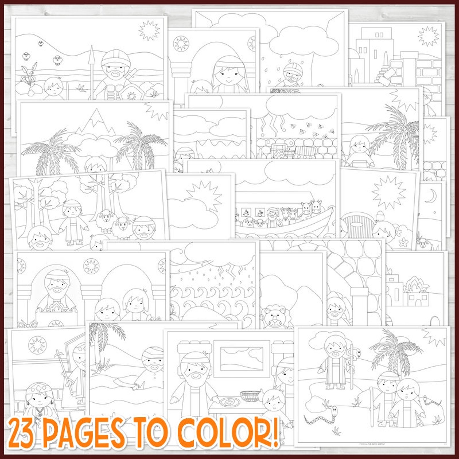 Old Testament Coloring Book With Story Summaries, Printable - Etsy