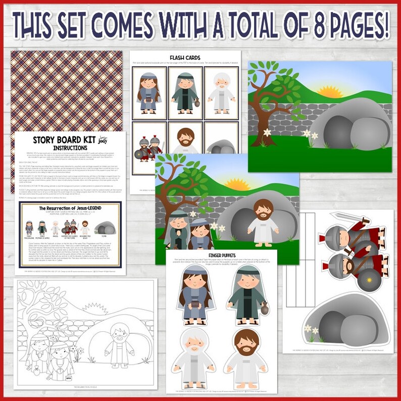 The Resurrection of Jesus Storyboard and Activity Kit - Etsy