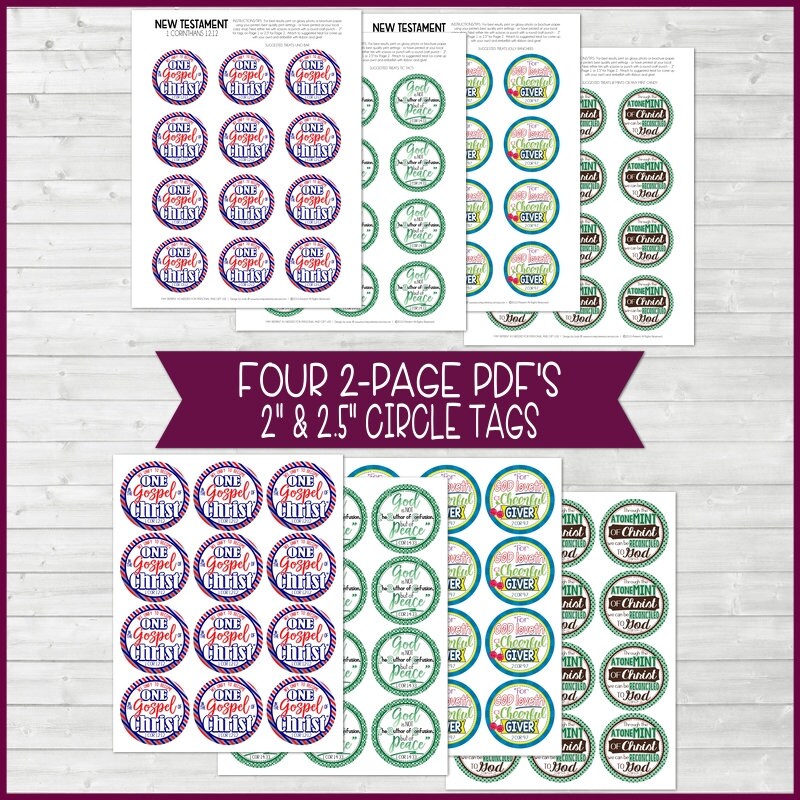 New Testament Favor and Gift Tags, Come Follow Me Gift Tags for ...