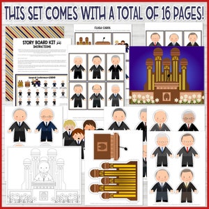 General Conference Storyboard and Activity Kit, Printable, Prophet ...