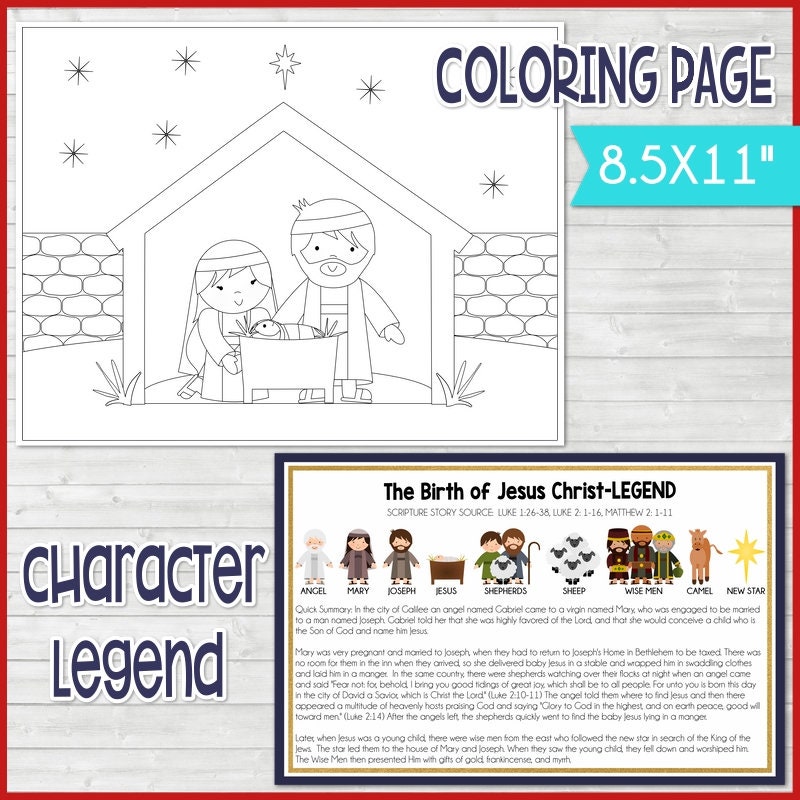 Christmas Storyboard and Activity Kit, Printable, the Birth of Jesus ...