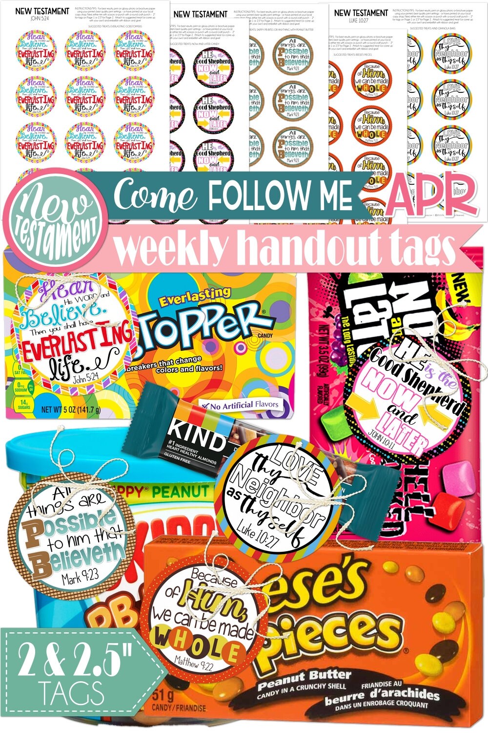 New Testament Favor and Gift Tags, Come Follow Me Gift Tags for APRIL ...
