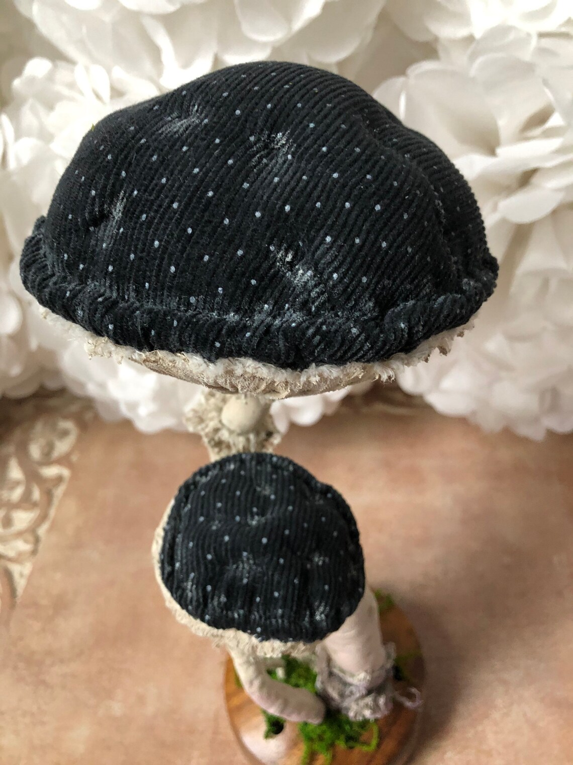 Magic Black Toadstool Mushrooms Soft Sculpture Textile - Etsy Israel
