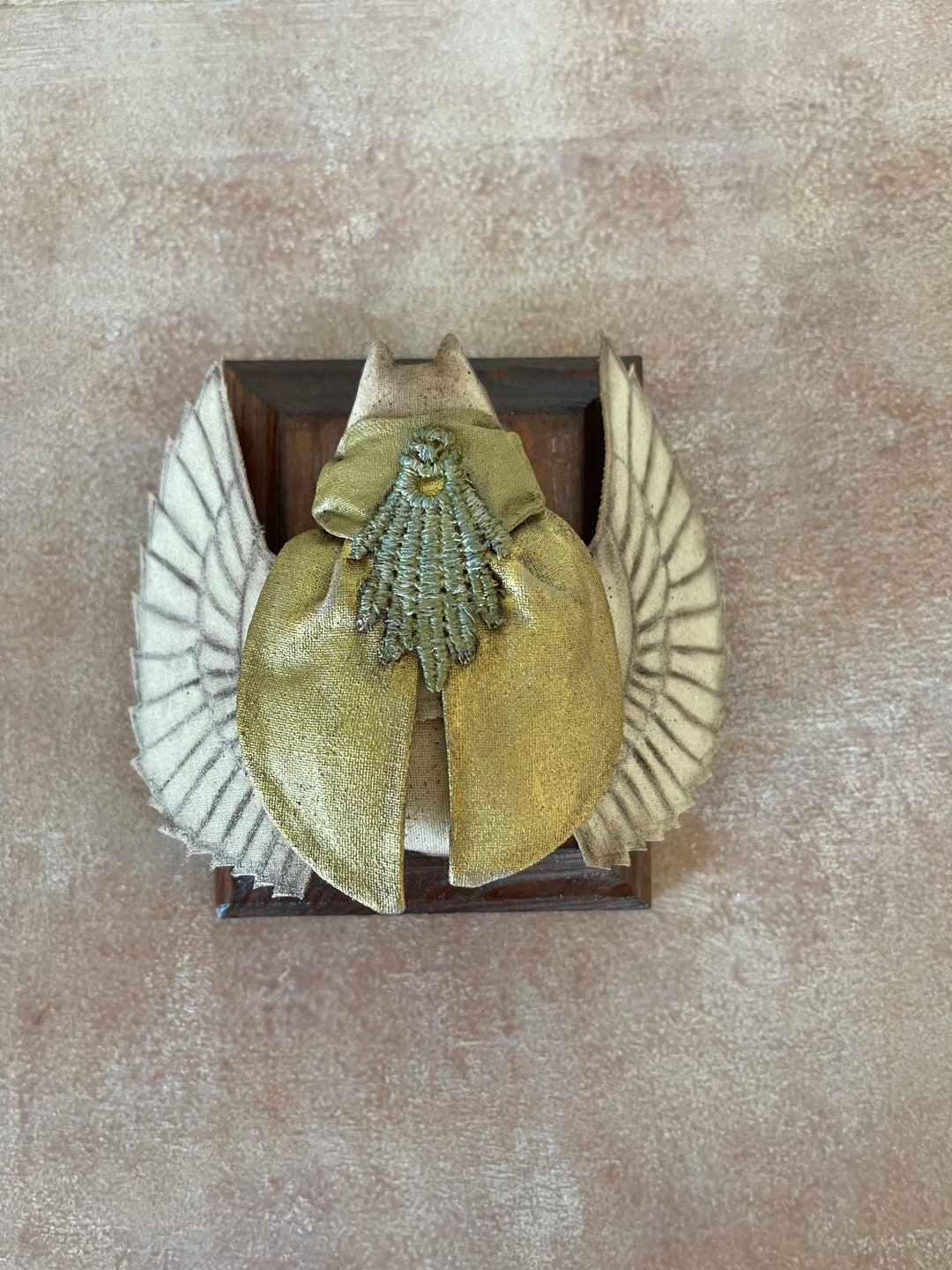 Textile Scarab Beetle, Primed Textile Wall Decor, Room Accent, Made by ...
