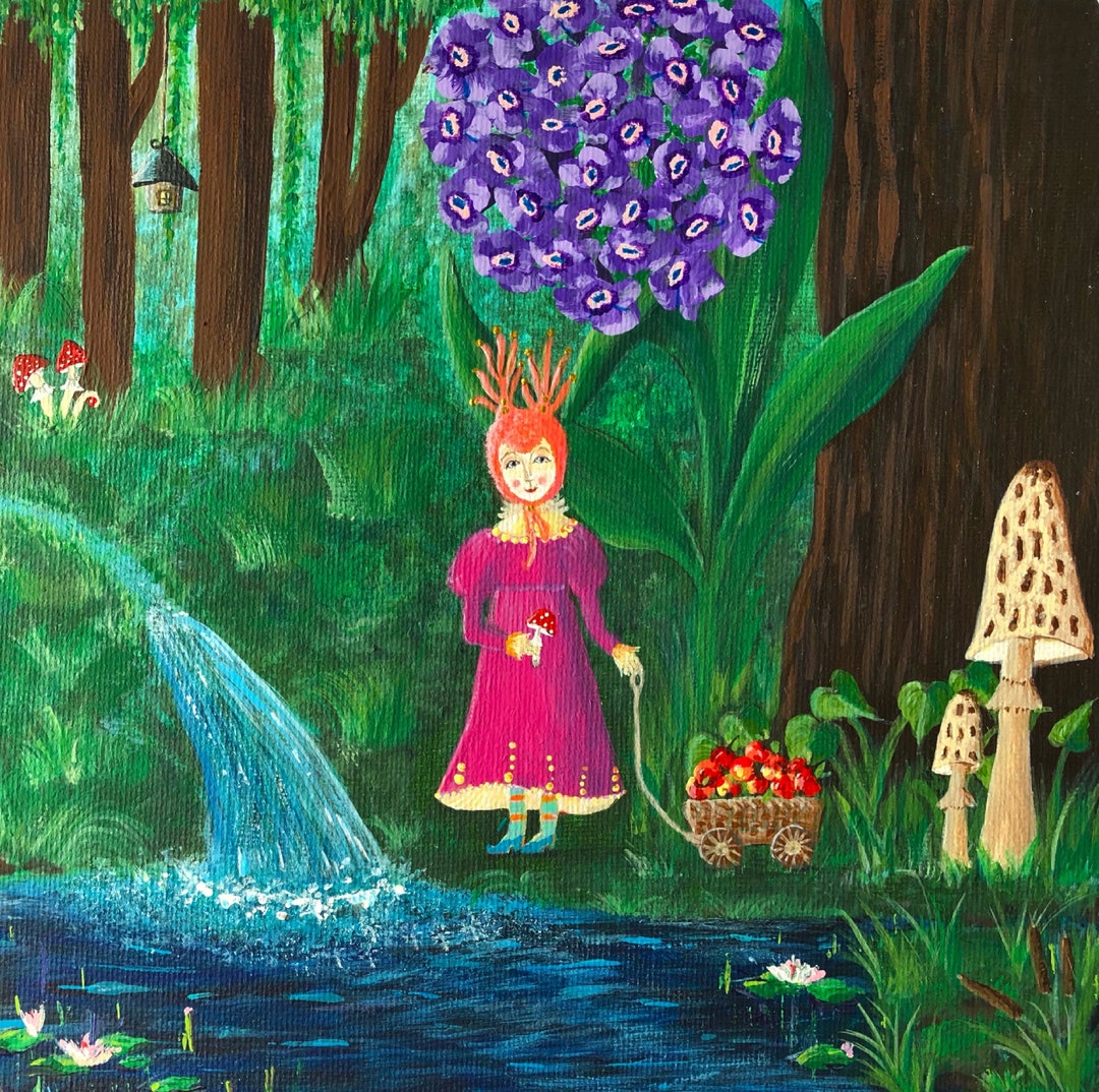 Original Acrylic Painting “magic Forest”, Wall Decor, Home Decor, Hand ...