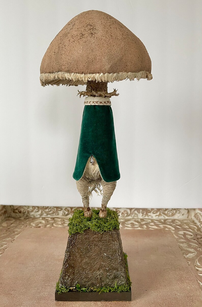 Mr. Mushroom, Toadstool, Surreal Art Object, Fiber Art, Home Decor, Textile Mushroom, Made by a ...