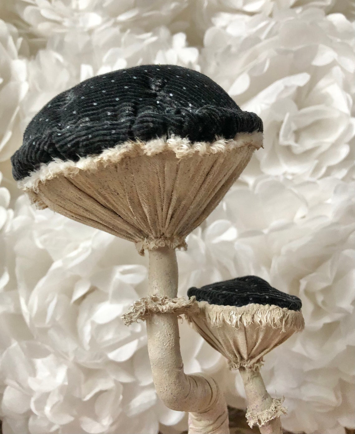 Magic Black Toadstool Mushrooms Soft Sculpture Textile - Etsy Israel