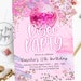 Editable Dance Party Invite, Disco Party Invite, Pink Sparkle, Pink ...