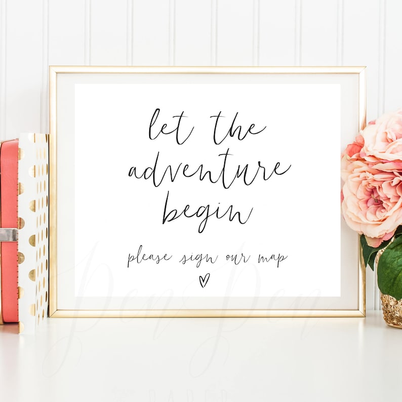 Please Sign Our Map Guest Map Wedding Sign Guest Book - Etsy