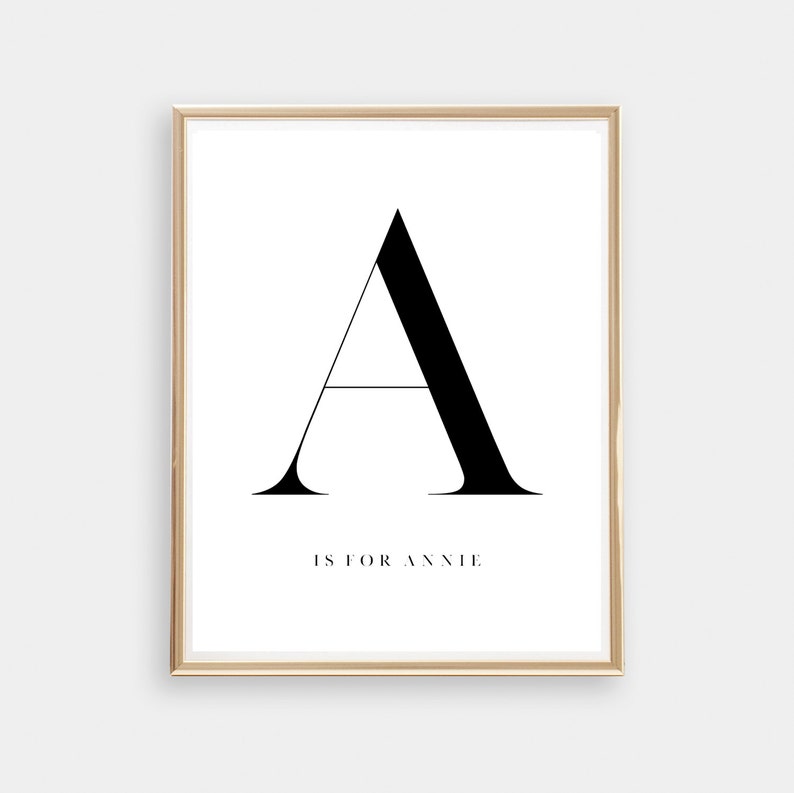 Customized Letter Art Print // Initial Print // Personalised - Etsy