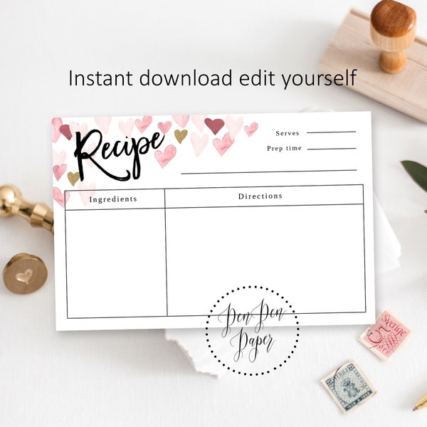 Recipe for Love - Etsy