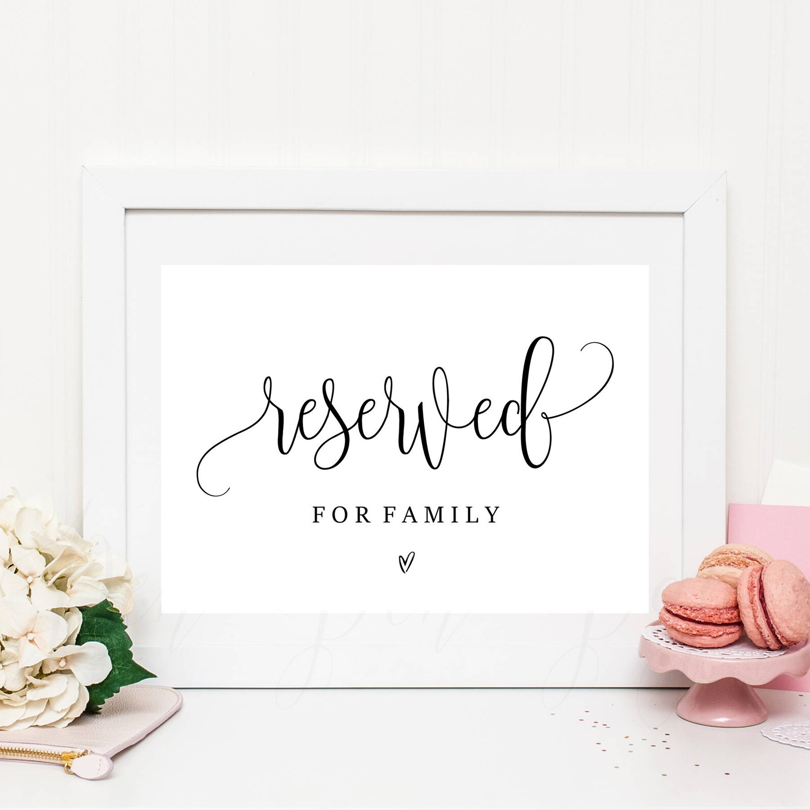 Reserved for Family Sign Printable Reserved Sign Wedding - Etsy