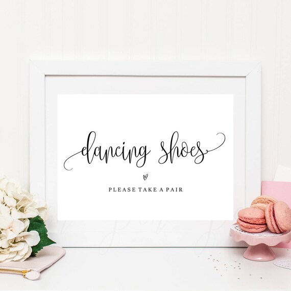 Weddings Dancing Shoes Please Take A Pair-Wedding Dancing Shoes Sign ...