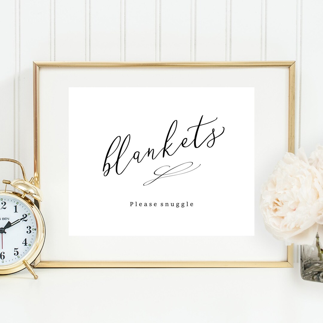 Blankets Printable Sign Wedding Sign Incase You Get Cold - Etsy