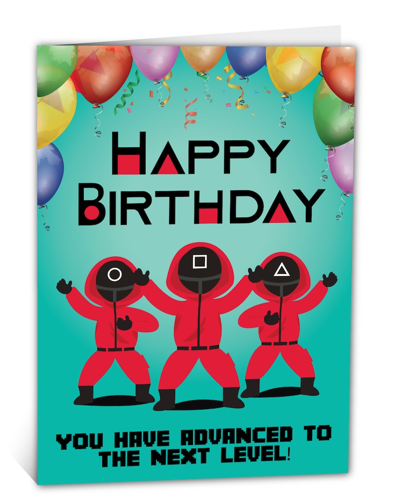 Squid Game Birthday Card for 2021 Fun TV Birthday Card for | Etsy