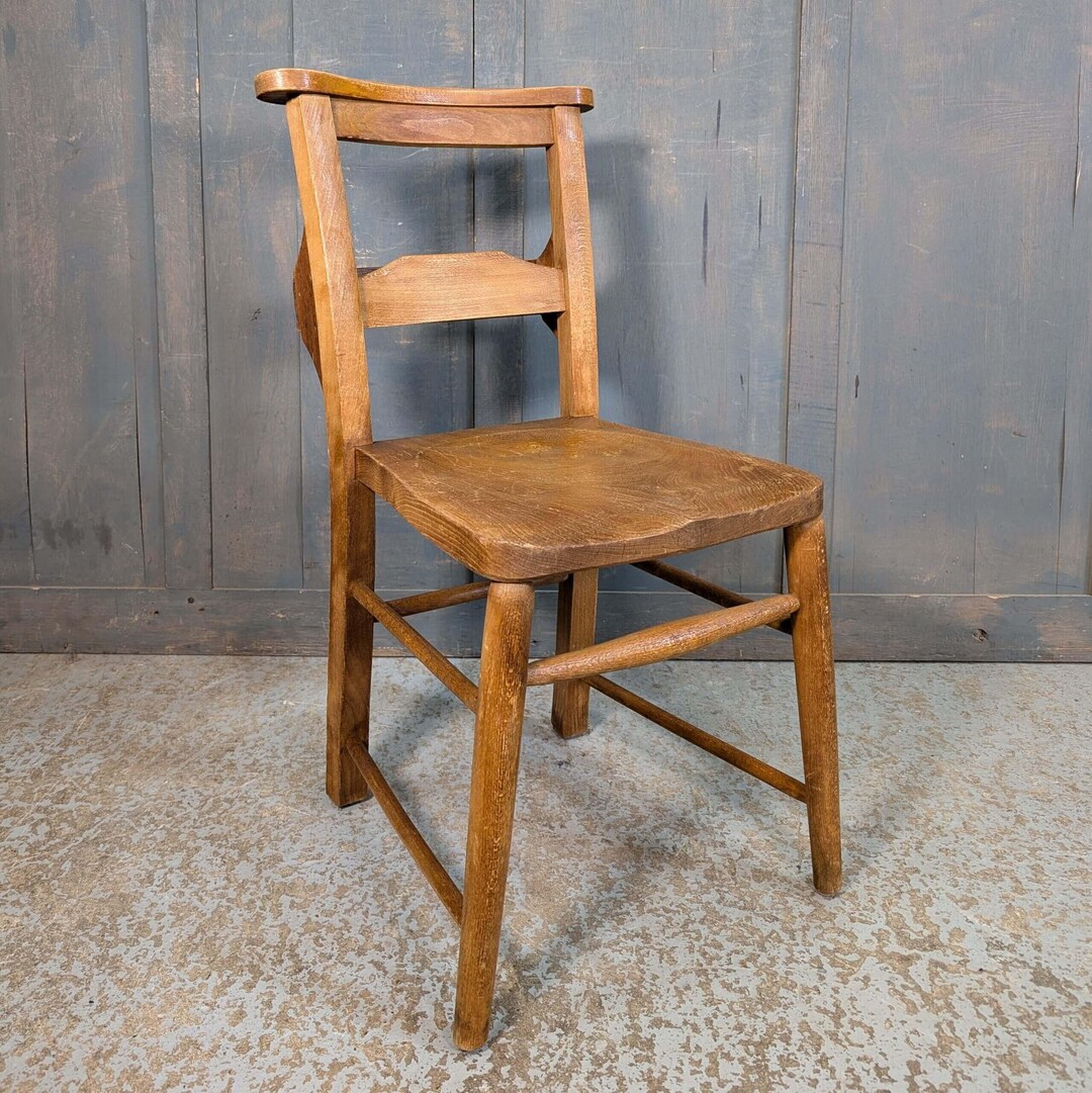 Good Weight Elm and Beech Single Pilgrim Bar Back Church Chapel Chairs ...