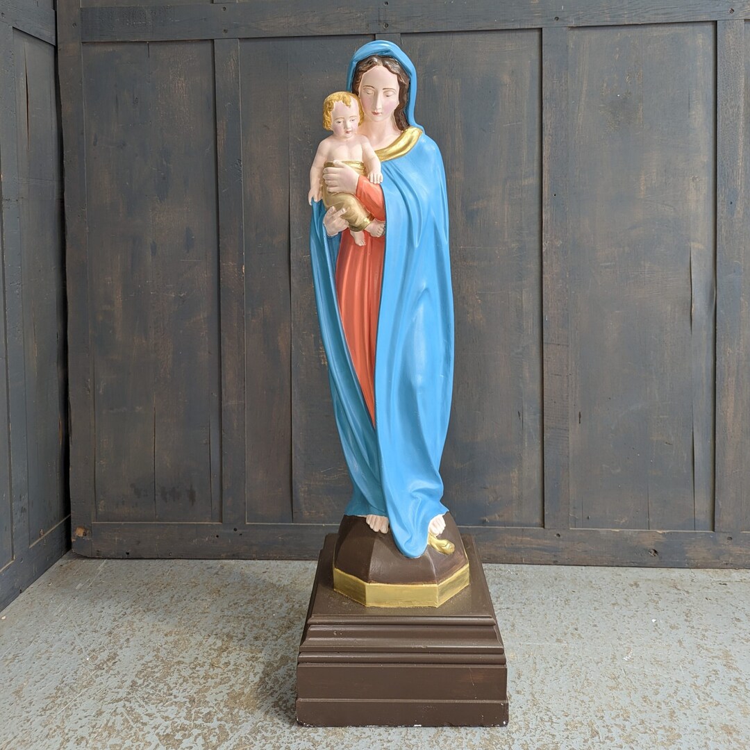 Large & Heavy Plaster of Paris Madonna Statue as Featured in Guy ...
