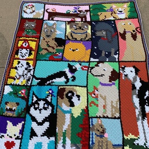 Crochet Pattern Dogghan C2C Blanket Pattern Dog Blanket C2C Crochet ...