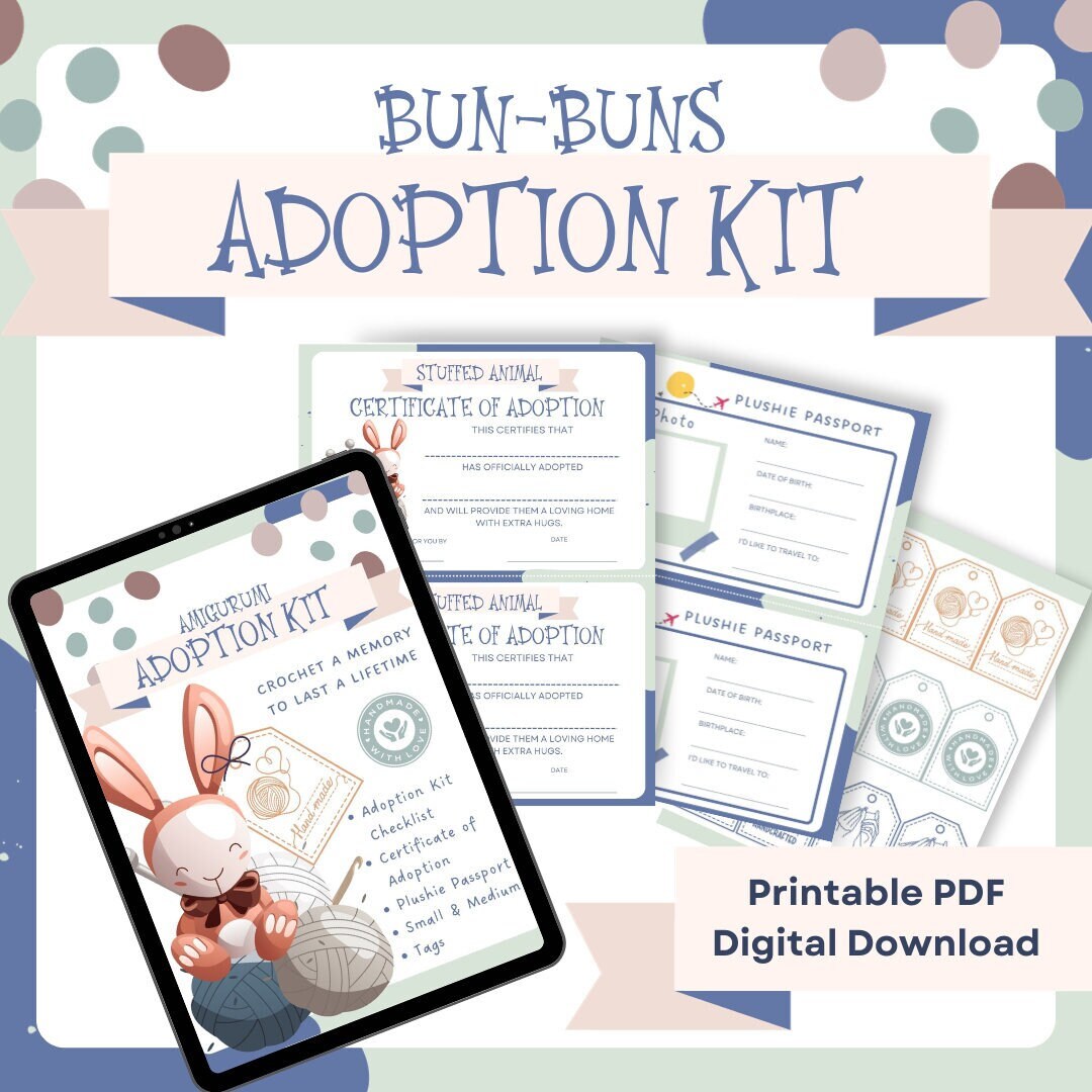 Amigurumi Adoption Kit Bun-buns - Etsy