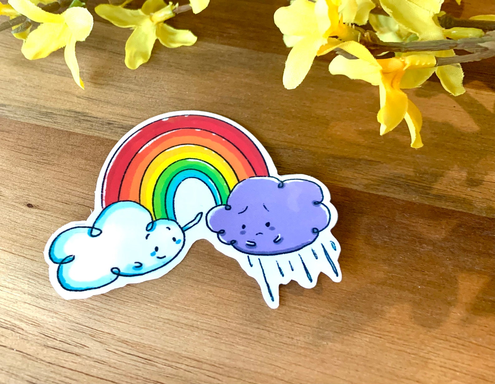 Rainbow Vinyl Sticker ~ Get Well Soon Sticker ~ Friendship ~ Kawaii - Etsy