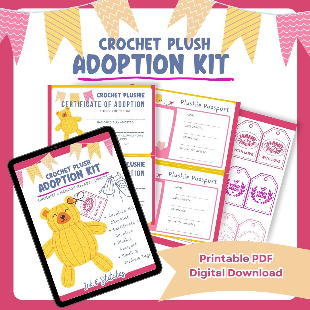 Crochet Plush Adoption Kit Amigurumi Bear - Etsy
