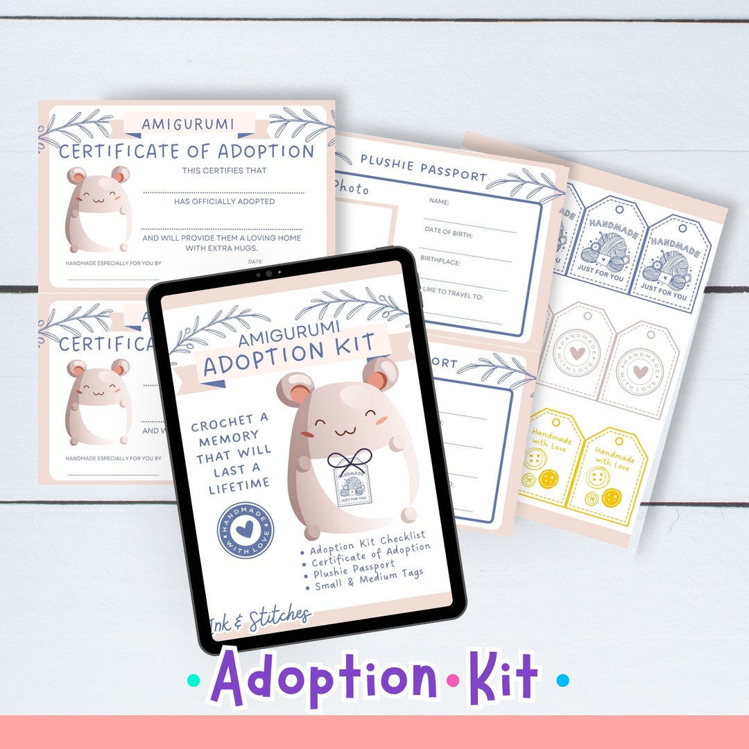 Amigurumi Adoption Kit - Hammy - Etsy