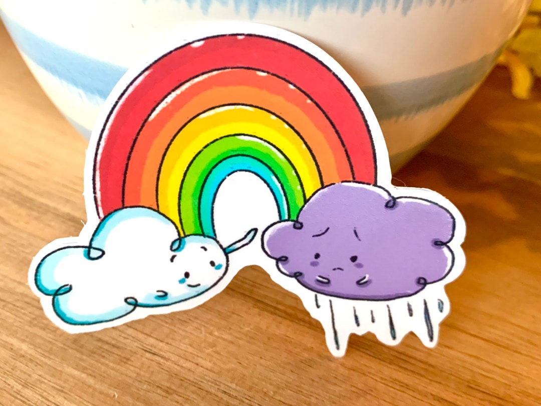 Rainbow Vinyl Sticker ~ Get Well Soon Sticker ~ Friendship ~ Kawaii - Etsy