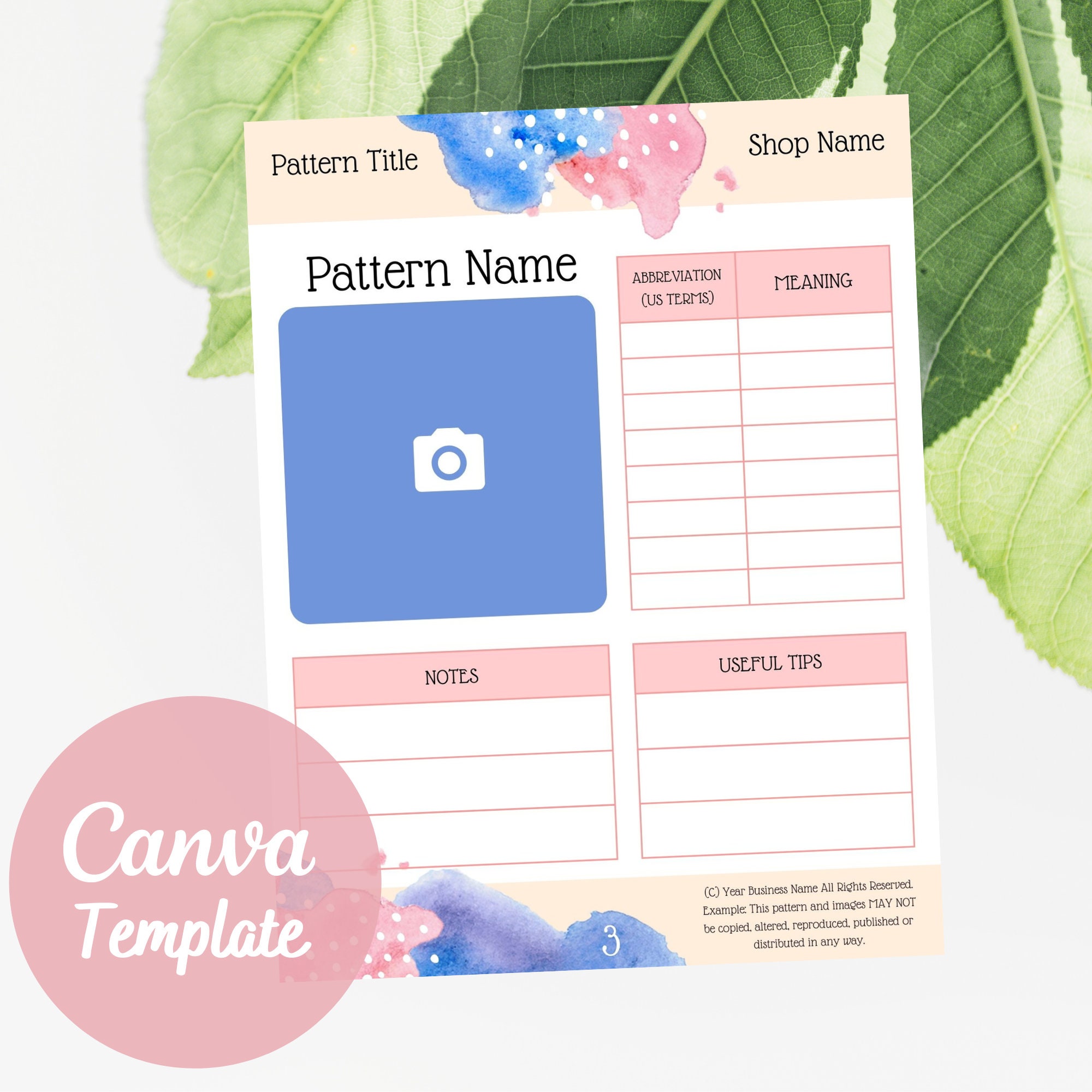 CROCHET PATTERN TEMPLATE Crochet Amigurumi Pattern Template - Etsy