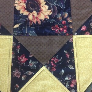 Fall Octagon Quilted Table Runner, Octagon Shaped Table Topper, Fall ...