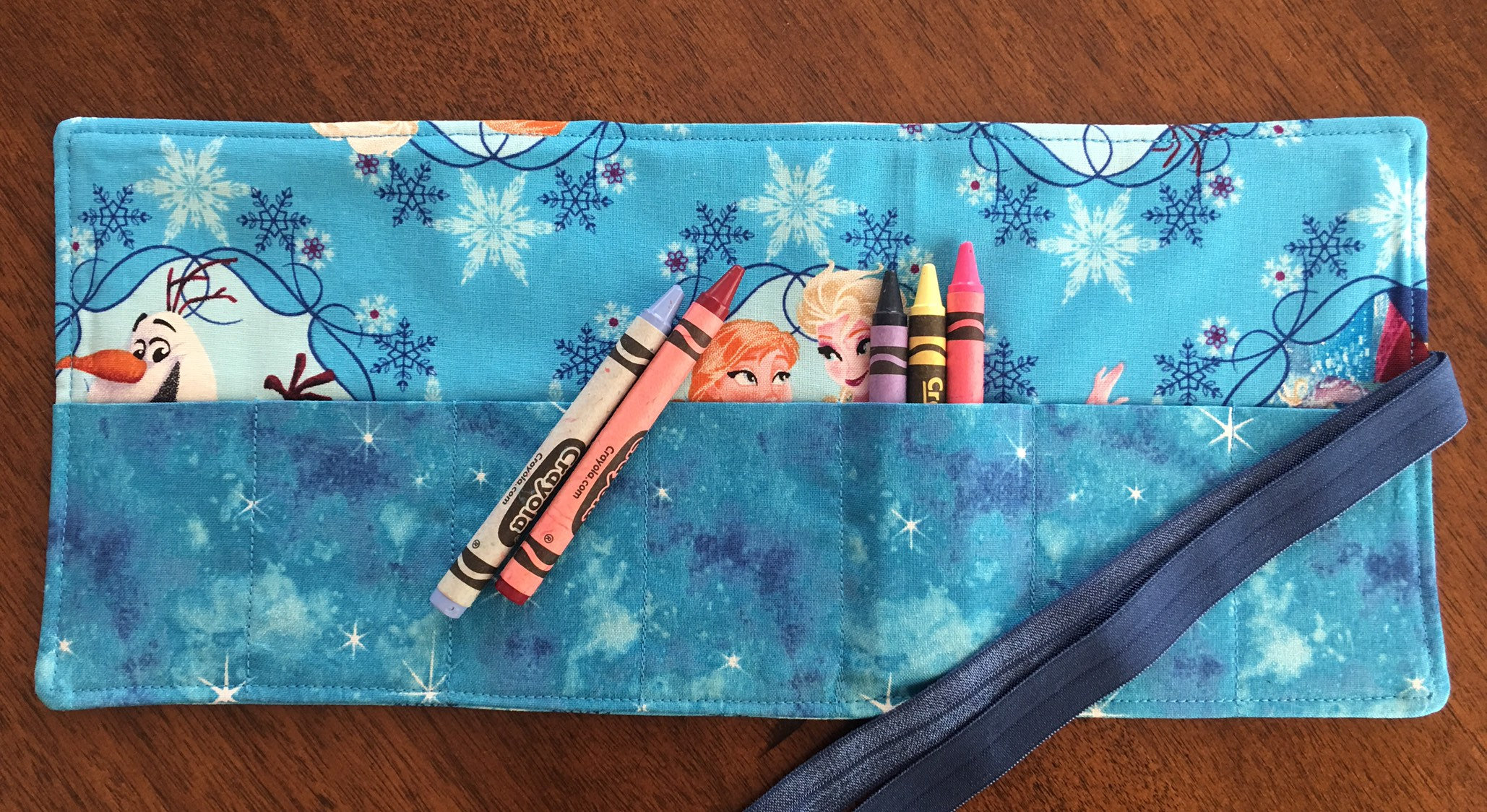 Disney's Frozen Crayon Holder Rollup Crayon Case Frozen | Etsy