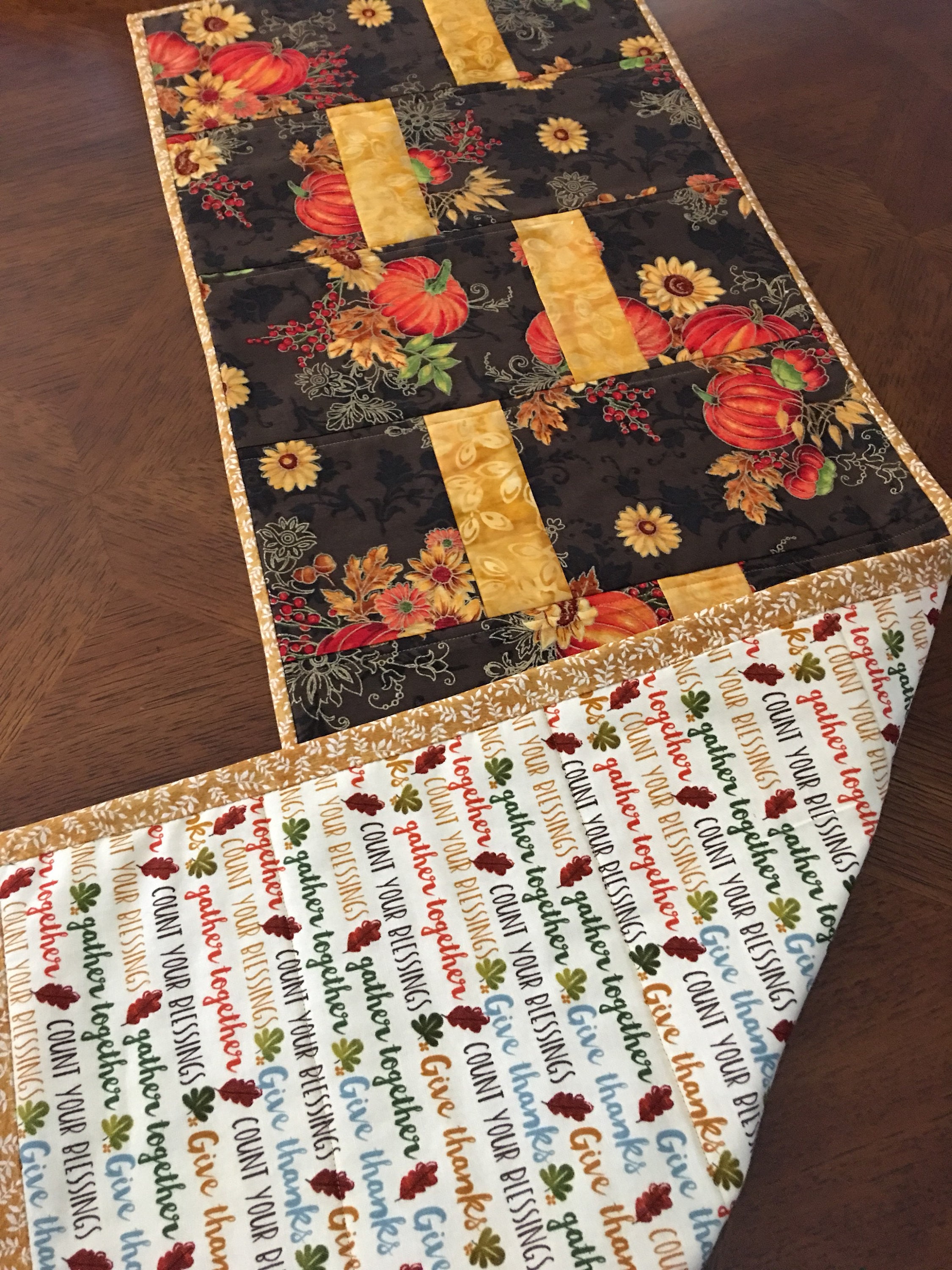 Fall Quilted Table Runner, Fall Decor, Fall Fabric, Thanksgiving Table ...