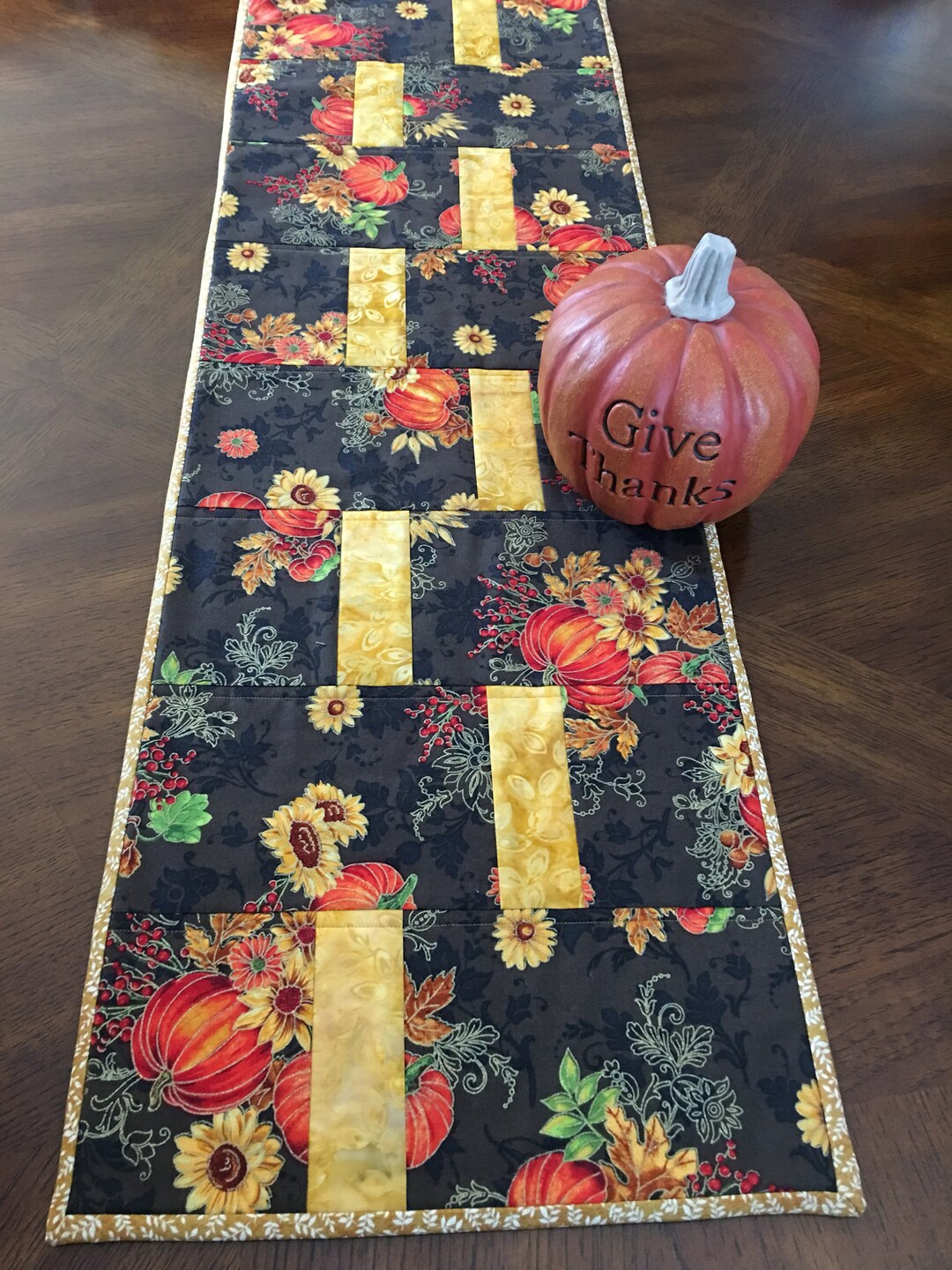 Fall Quilted Table Runner, Fall Decor, Fall Fabric, Thanksgiving Table ...