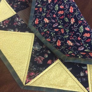 Fall Octagon Quilted Table Runner, Octagon Shaped Table Topper, Fall ...