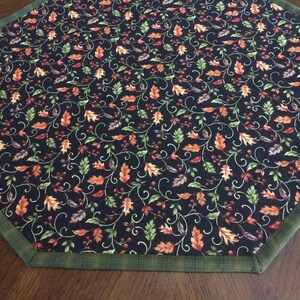 Fall Octagon Quilted Table Runner, Octagon Shaped Table Topper, Fall ...
