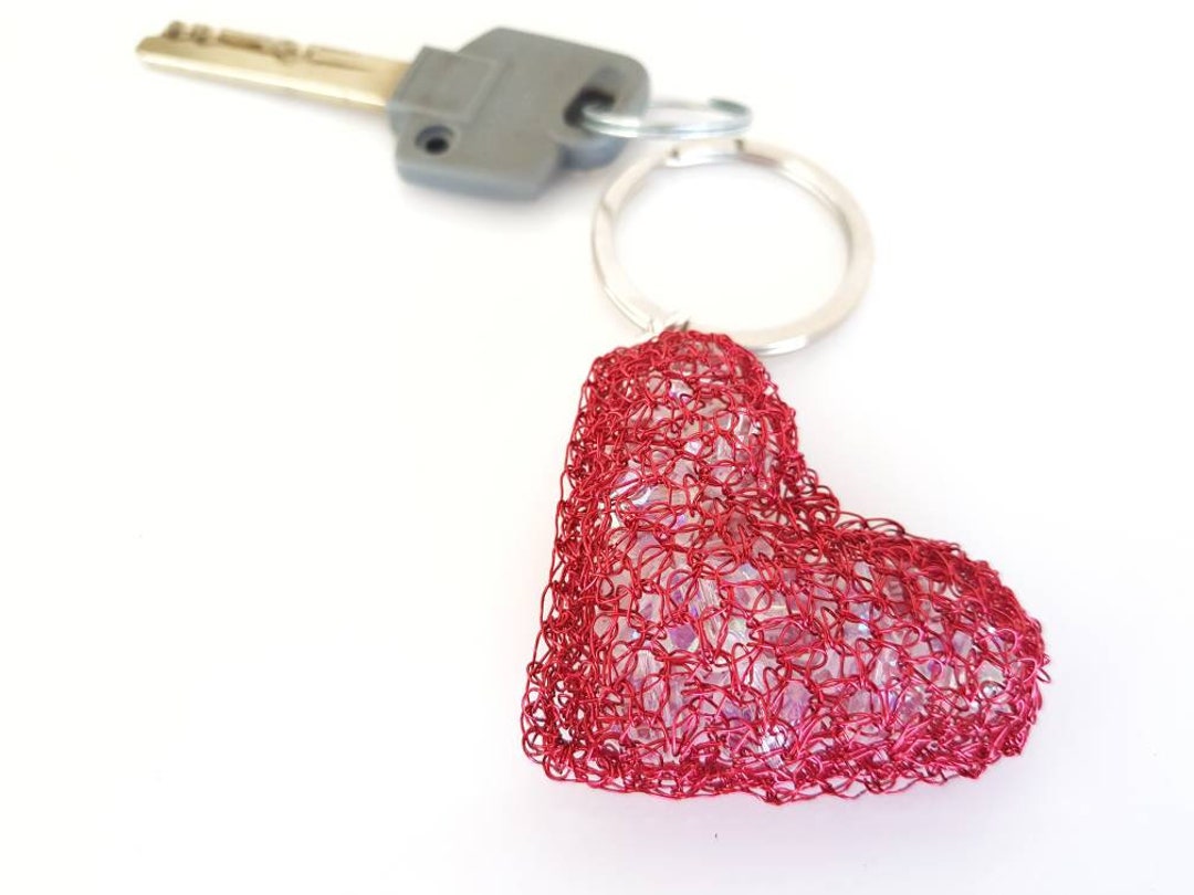 Heart Keychain Svg, Red Heart Keychain, Handmade, Heart Gifts Valentine ...
