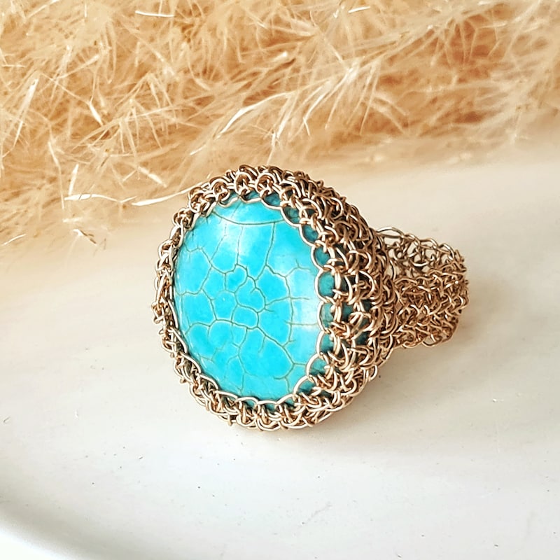 Turquoise Statement Ring - Etsy