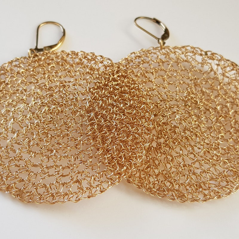 Large Disc Earrings - Etsy
