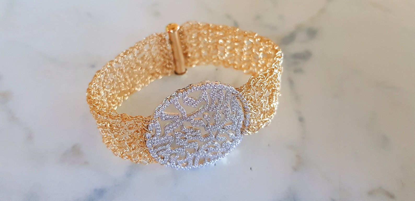 Shema Israel Bracelet, Gold Judaica Jewelry, Hebrew Letters, Jewish ...