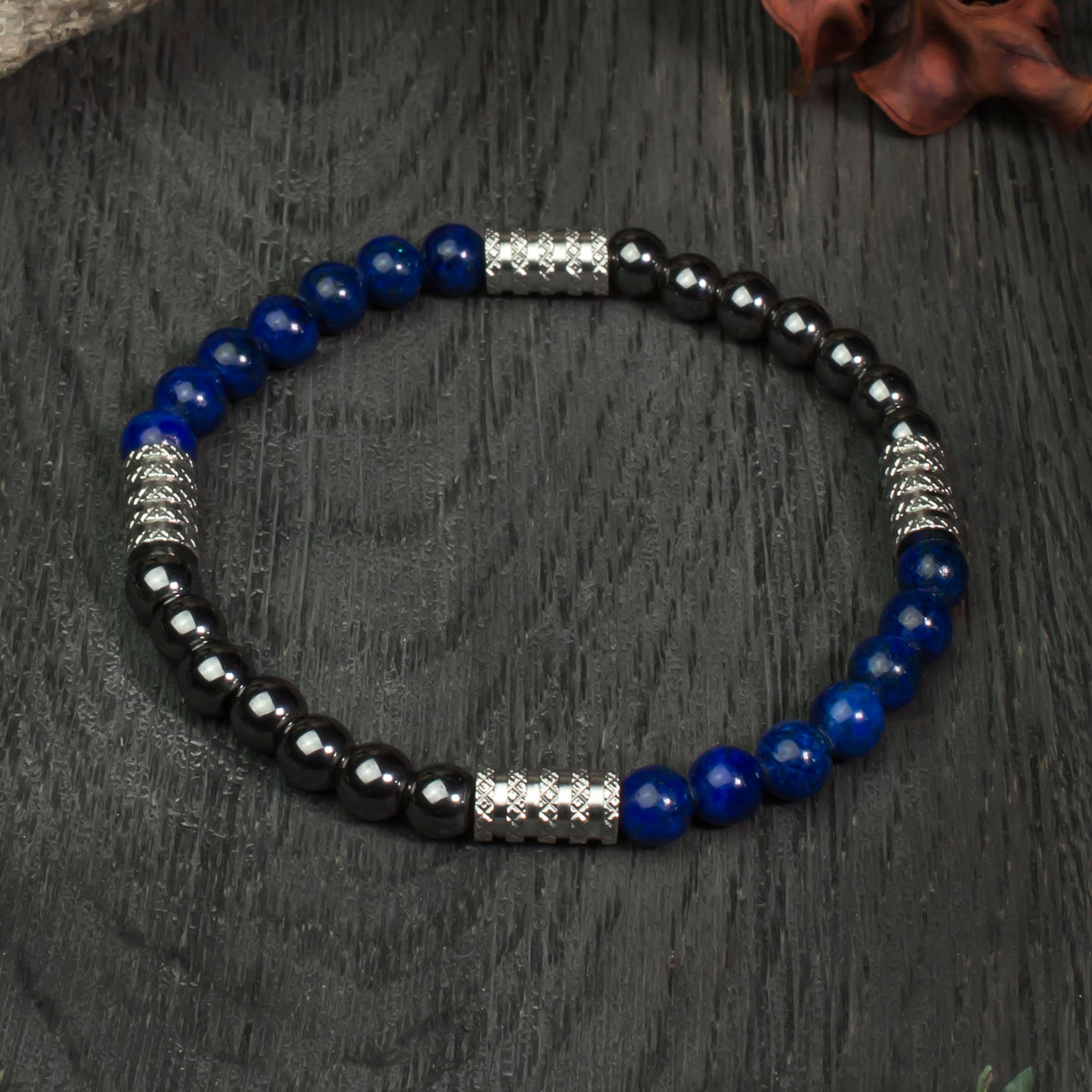 Sublime BRACELET Homme Perles Ø 6mm pierre naturelle Lapis - Etsy France