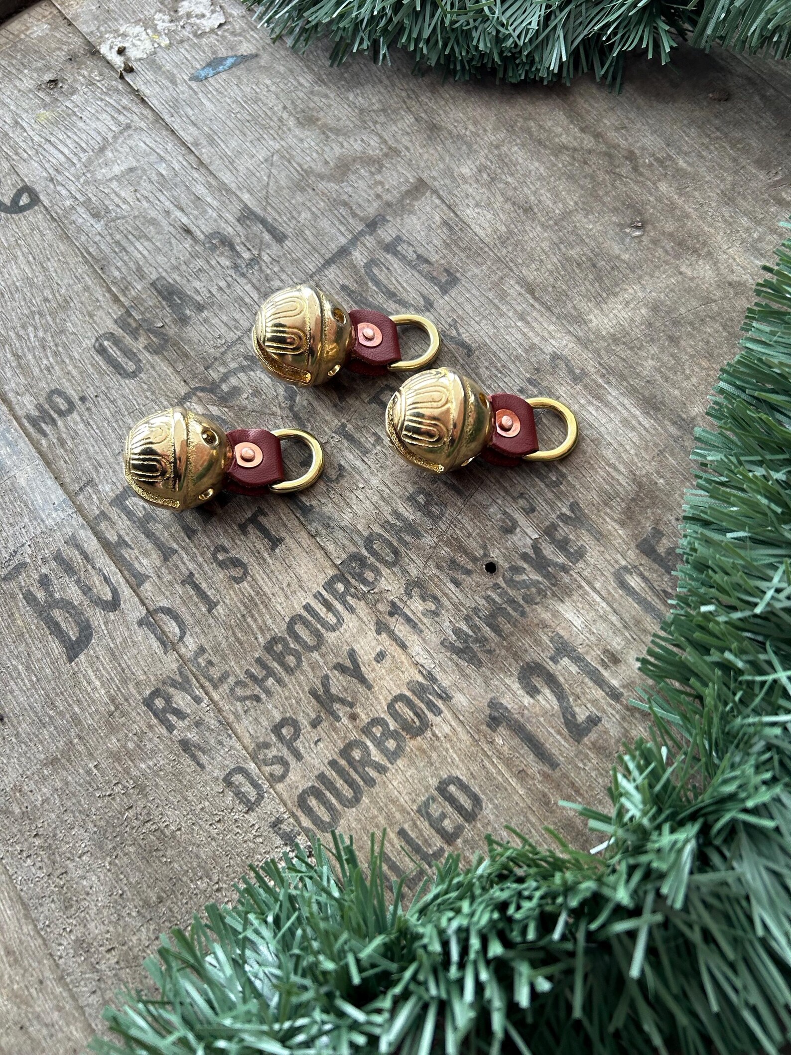 3 Brass Bells - Solid Brass Sleigh Bell Ornaments - Size #2 - Etsy