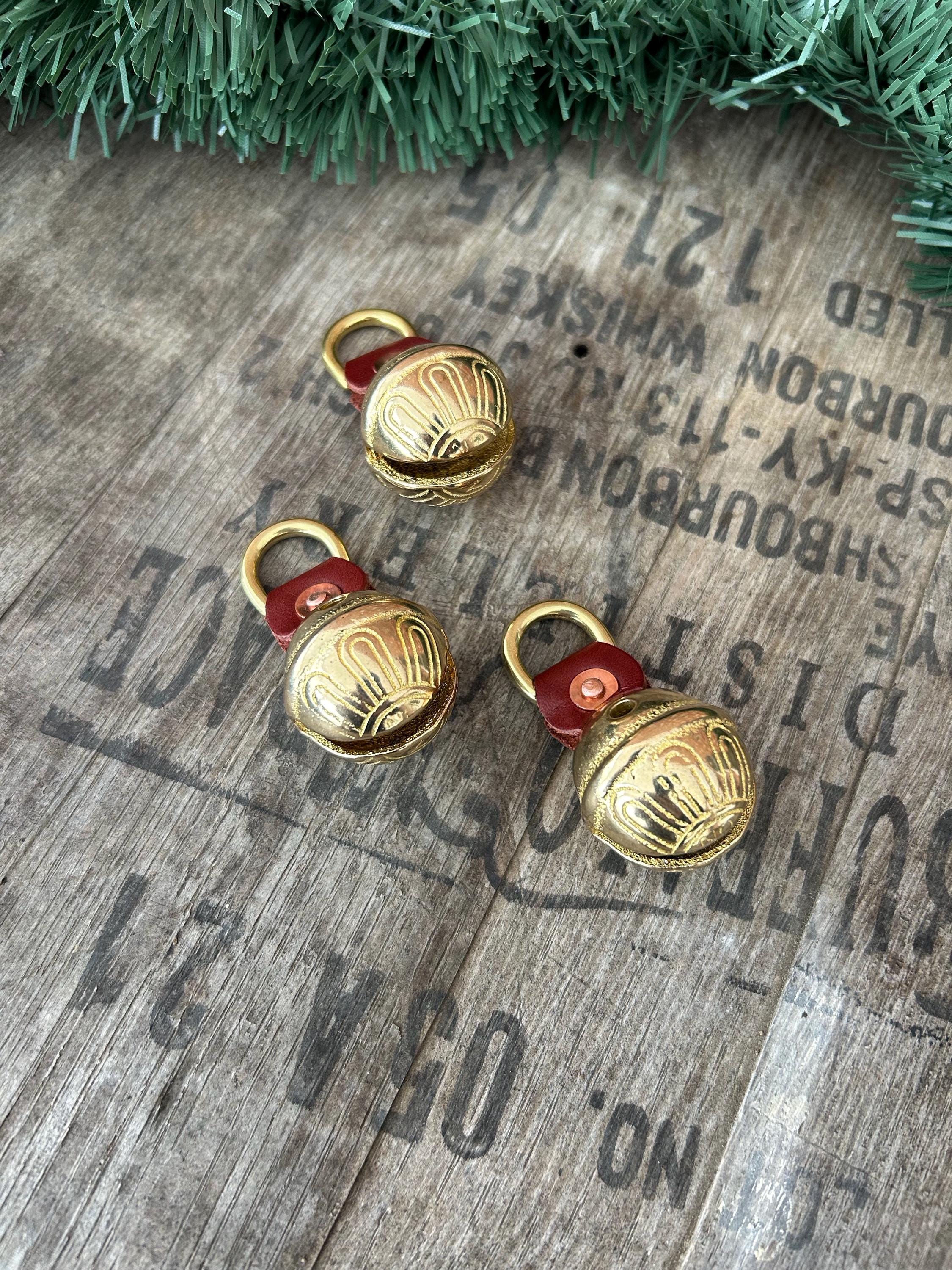 3 Brass Bells - Solid Brass Sleigh Bell Ornaments - Size #2 - Etsy