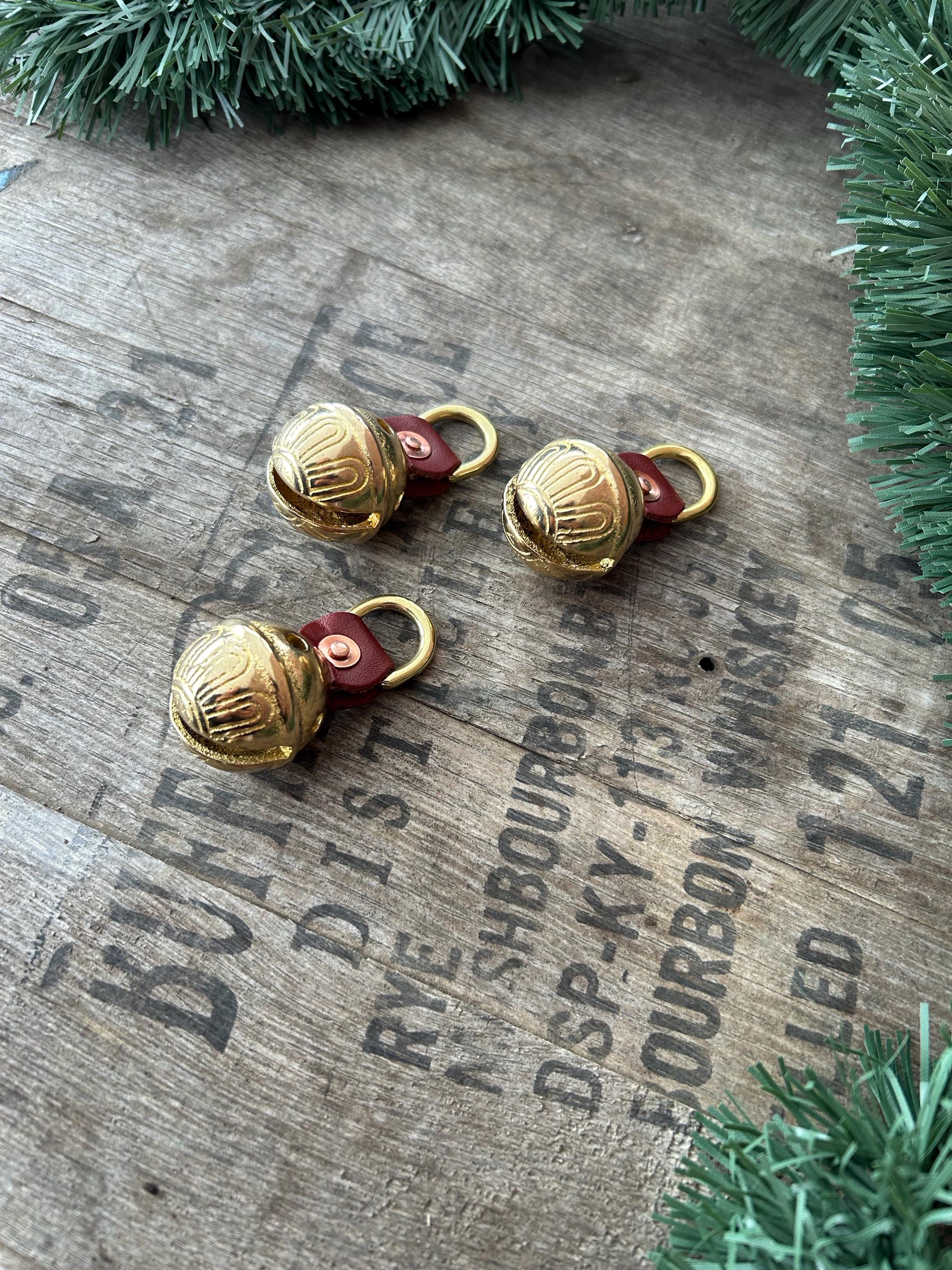 3 Brass Bells - Solid Brass Sleigh Bell Ornaments - Size #2 - Etsy