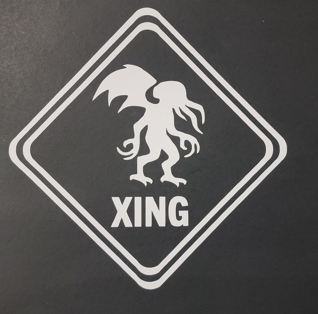 Elder God/cthulhu/cryptid XING Sign Vinyl Decal Sticker - Etsy